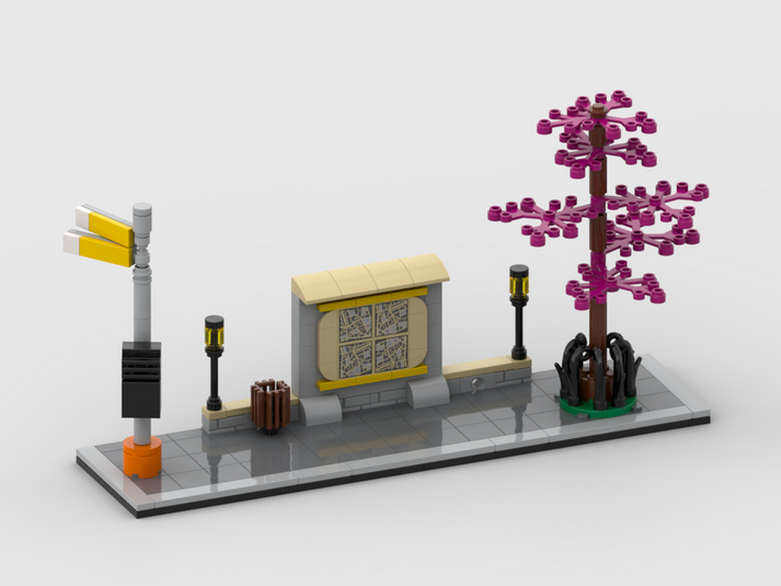 Modular Corner Bus Stop #2 + City Map| Turn Every Modular Model Into A ...