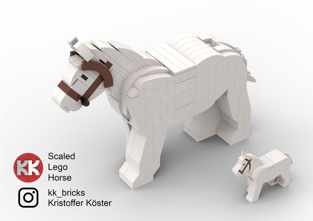 Scaled LEGO Horse MOC – Realistic Animal Build – MOCBoxing™