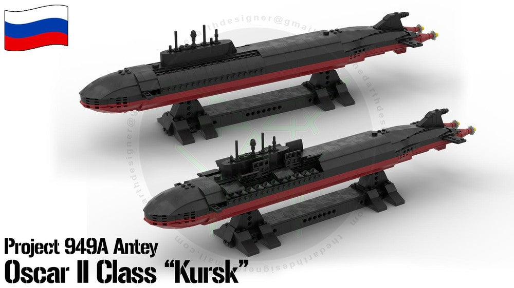 Oscar II Class Submarine "Kursk" - 1:300 Scale – MOCBoxing™