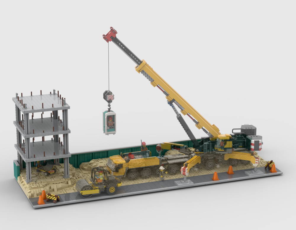 Modular Construction Site - Display For Sets: 60409 + 60401 + 952403 ...
